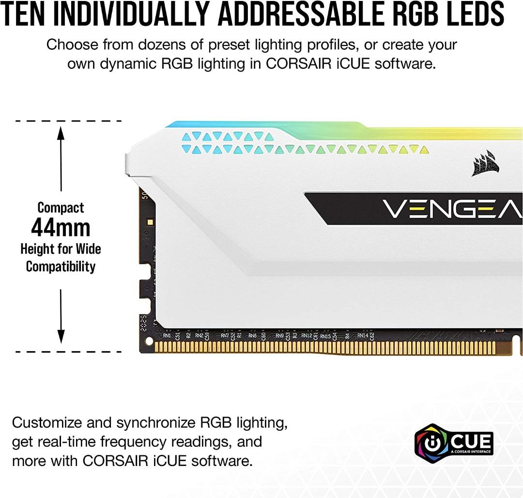 Corsair Vengeance RGB Pro SL RAM Sticks 2x8GB DDR4 3200MHz, Computers ...