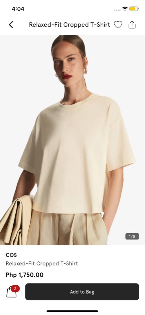 COS Relaxed Fit Crop Shirt, Women's Fashion, Tops, Blouses on Carousell