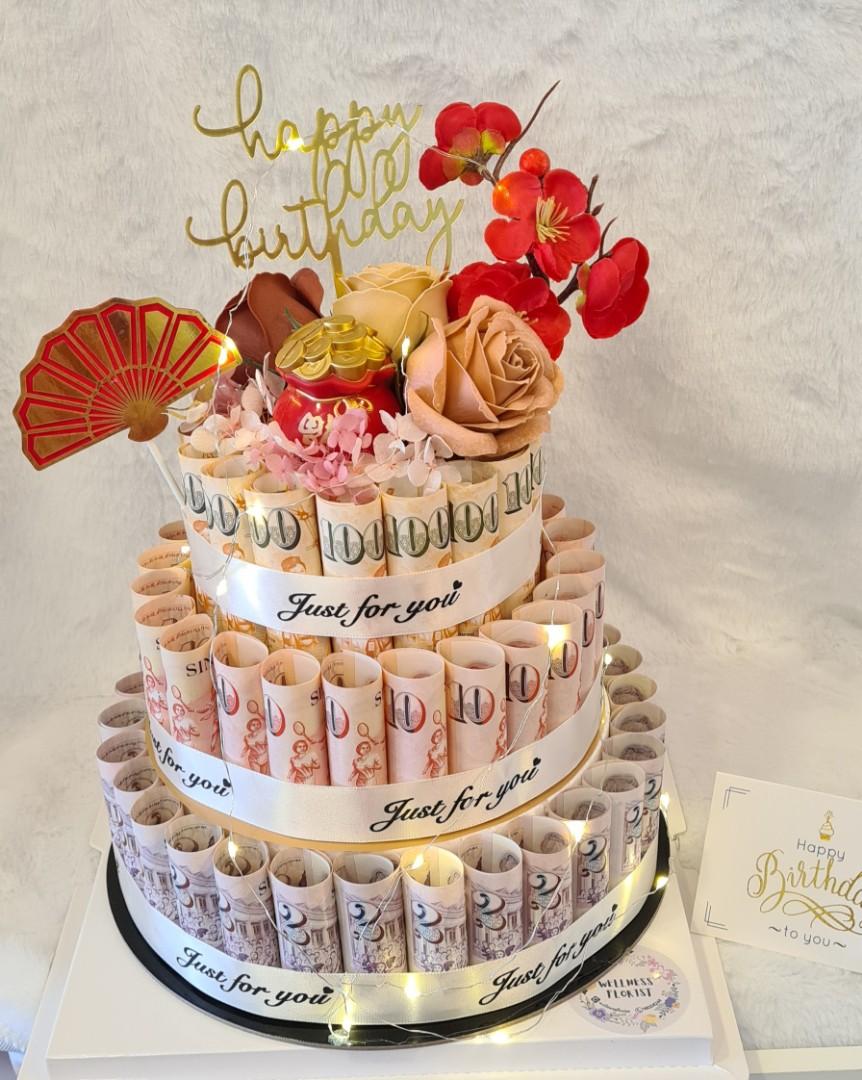 Creative Money Cake (Birthday | Valentine's day |Mother's day ...