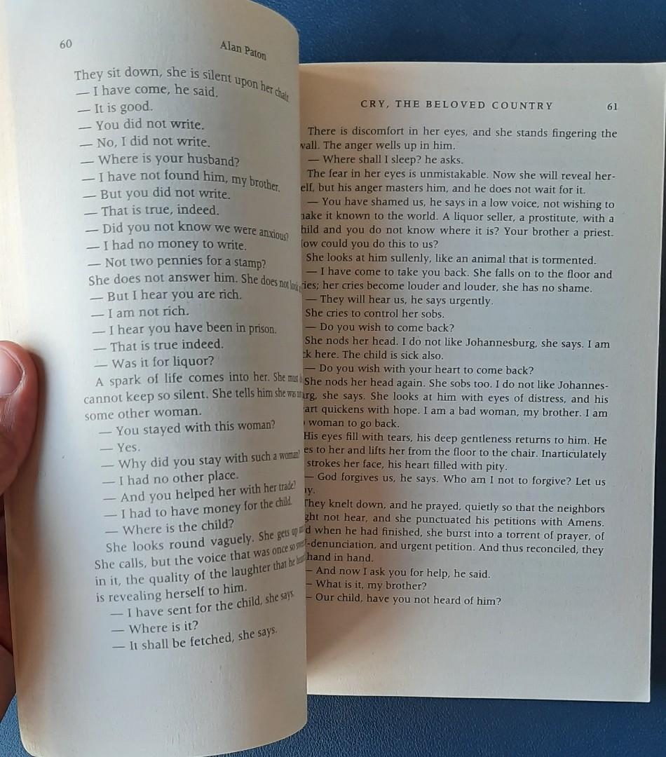 Cry, The Beloved Country by Alan Paton, Hobbies & Toys, Books ...