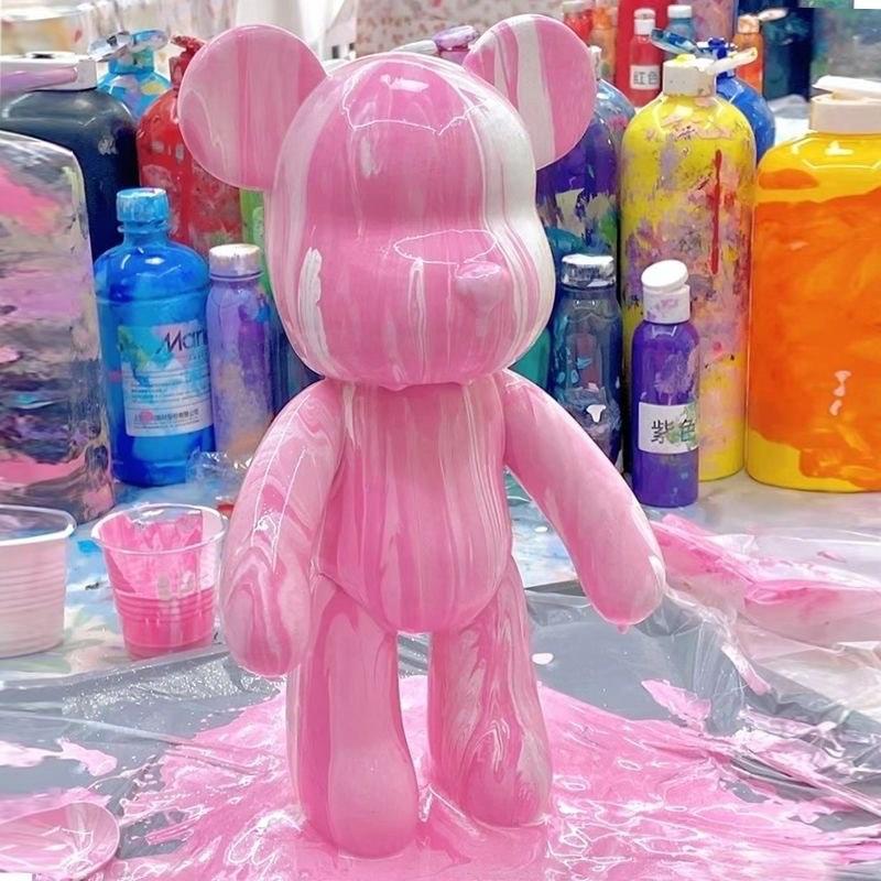 DIY Fluid Bearbrick (23cm) Painting Art Graffiti Toys Bonding Event ...