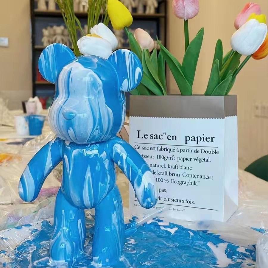 DIY Fluid Bearbrick (23cm) Painting Art Graffiti Toys Bonding Event ...