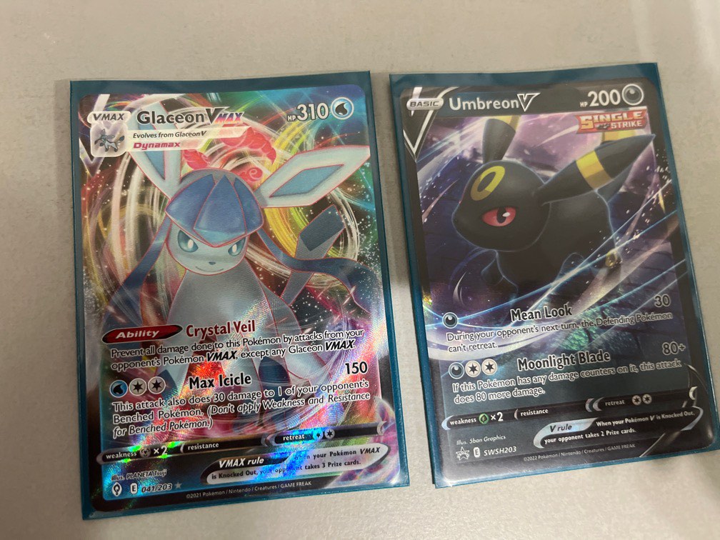 Eeveelution Pokémon V cards, Hobbies & Toys, Toys & Games on Carousell