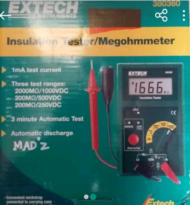 Extech Megger, Scotch Electrical Tape, Rubber tape, Contactor ...