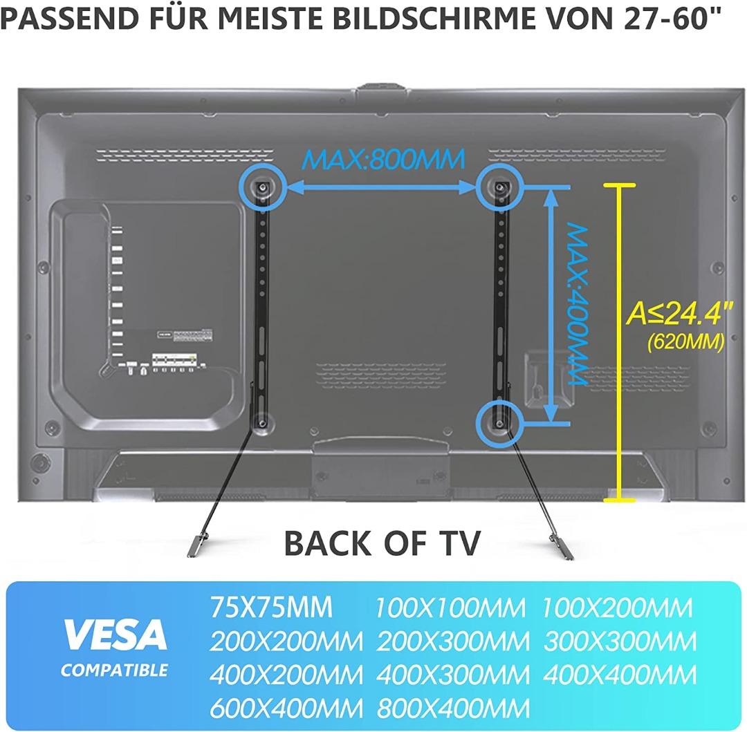 FITUEYES TV Stand Legs for 32-55 Inch Universal TV Feet Table Top ...