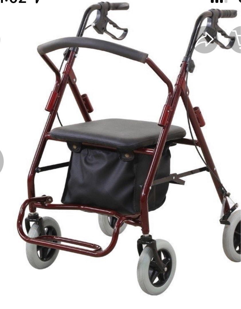 Foldable Walker Trolley, Health & Nutrition, Assistive & Rehabilatory ...