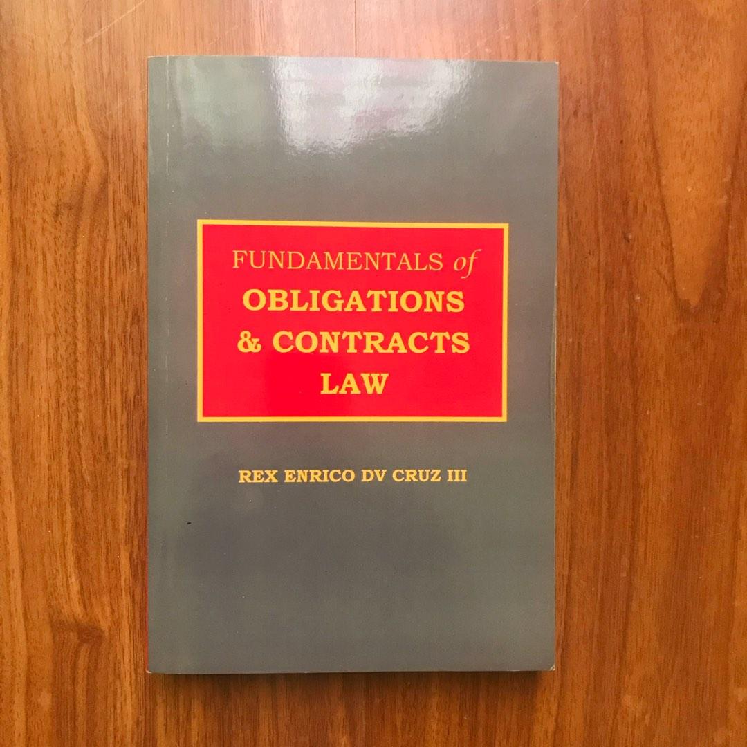 Fundamentals of Obligations & Contracts Law by Rex Cruz, Hobbies & Toys ... Fundamentals of Obligations & Contracts Law by Rex Cruz, Hobbies & Toys ...