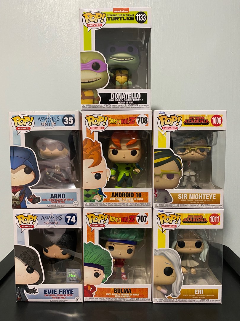 Funko POP Clearance - Donatello Dragon Ball Z Assasins Creed My Hero ...