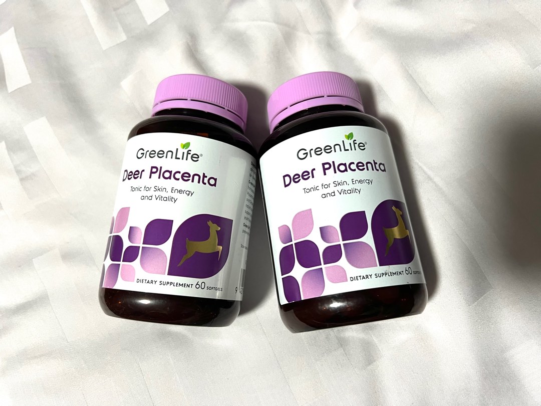 GreenLife Deer Placenta supplement (x2), Health & Nutrition, Health ...