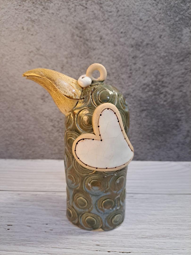 Handmade Retro Ceramic Funny Bird Wind Chime, Hobbies & Toys ...