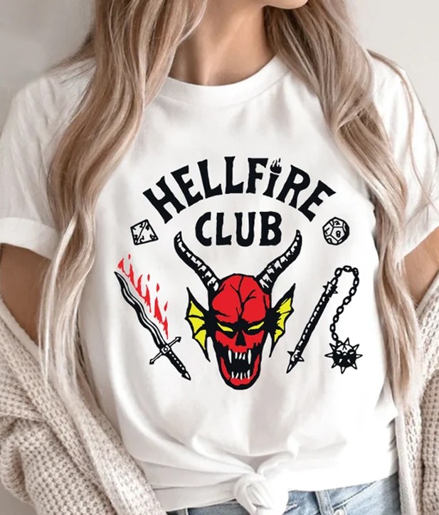 Hellfire Club Stranger Things Season 4 Tee, Women's Fashion, Clothes on ...