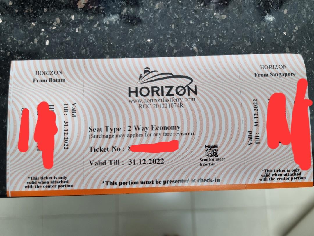 Horizon open ticket Batam, Tickets & Vouchers, Vouchers on Carousell