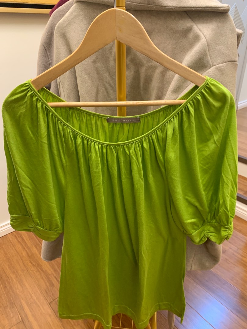 K & Company Apple Green Top, Women's Fashion, Tops, Blouses on Carousell
