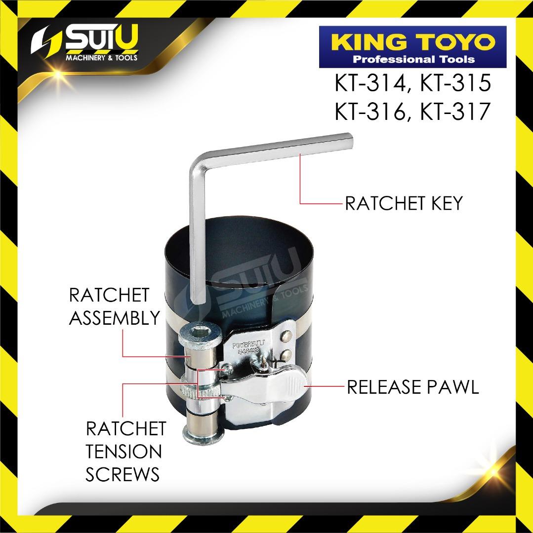 KING TOYO KT-316 4" Piston Ring Compressor (90-175MM), Auto Accessories ...