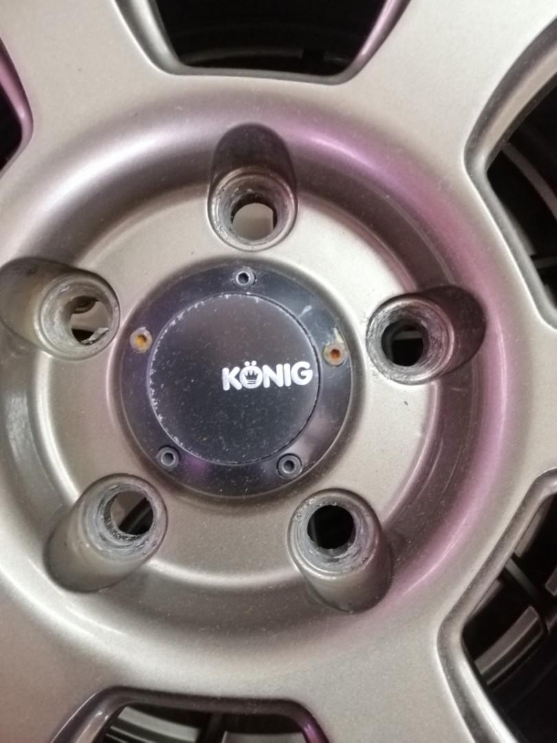 KONIG WHEELSET, Car Accessories, Tyres & Rims on Carousell