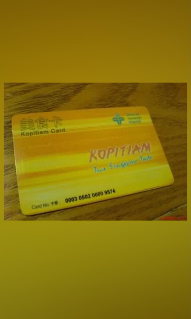 Kopitiam card yellow Hospital 20%, Tickets & Vouchers, Store Credits on ...