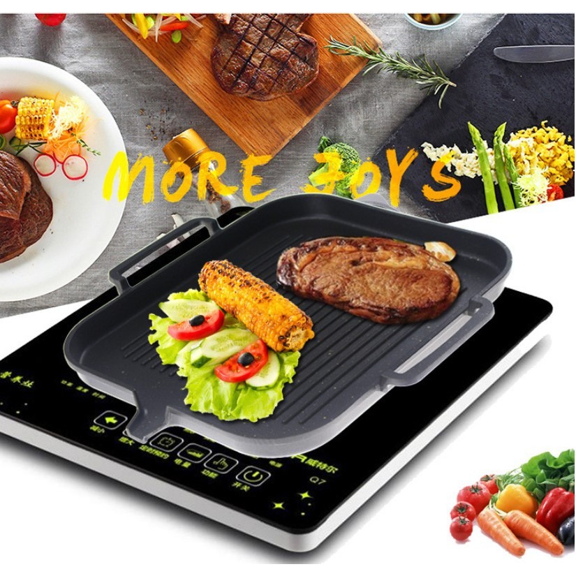 Korean BBQ Grill Hot Plate Non-Stick Barbecue Pan Maifan Stone Cookware ...
