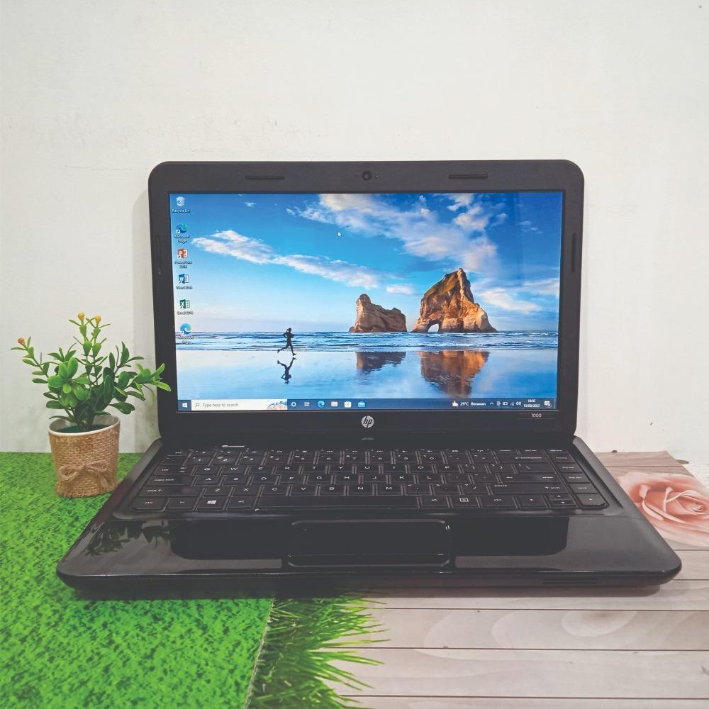 Laptop Pelajar HP 1000 AMD A4 RAM 2GB HDD 500GB 14" 1jutaan Mulus Siap Pakai, Elektronik ...
