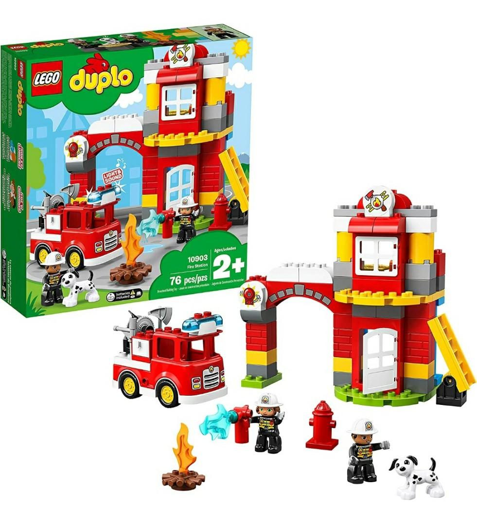 Lego Duplo 10903 Fire Station Set, Contains Battery for "Nee Naw" Fire ...