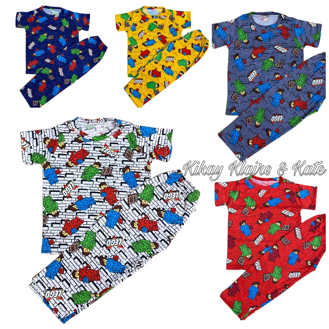 Lego Print Terno Pajamas for Kids and Adults, Babies & Kids, Babies ...