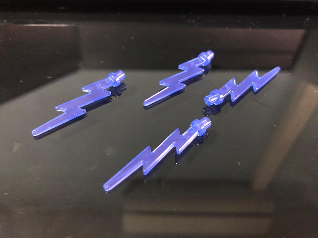 Lego Trans-purple wave angular single with bar end, (lightning bolt) 4 ...