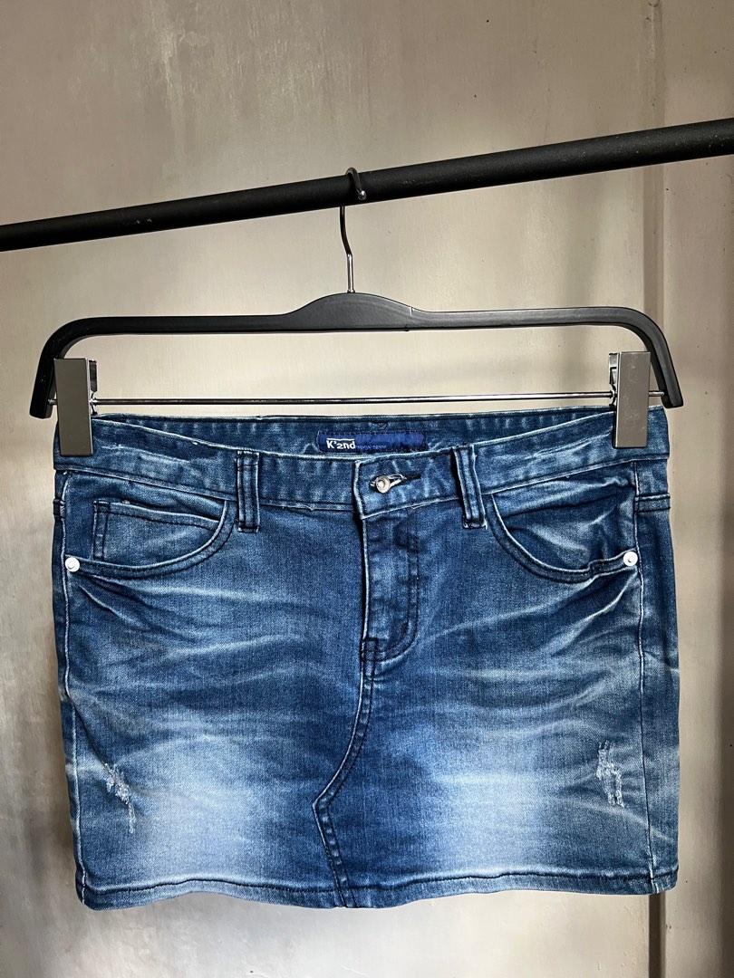 Y2K Marilyn Monroe Rhinestone Denim Skirt, Women's Fashion, Bottoms ...