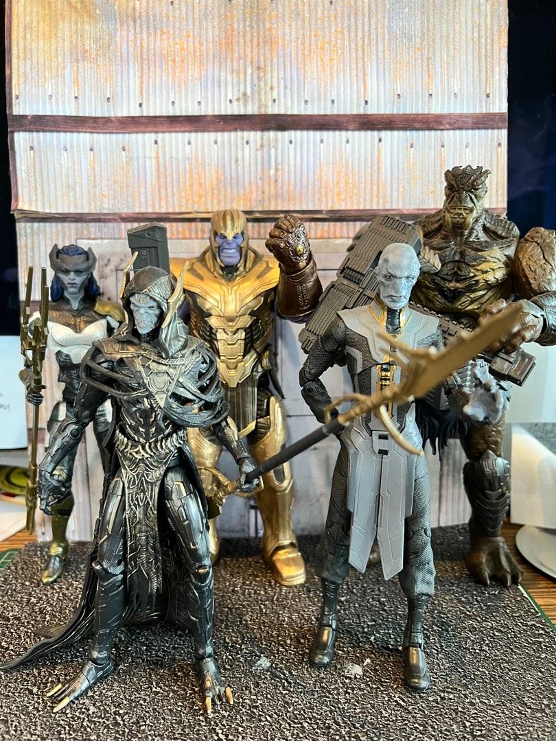 Marvel Legends Children of Thanos Black Order Thanos Corvus Glaive ...