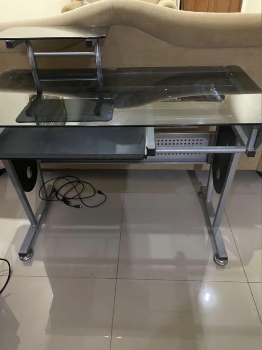 meja informa / meja kantor / meja belajar / meja kaca, Perabotan Rumah ...