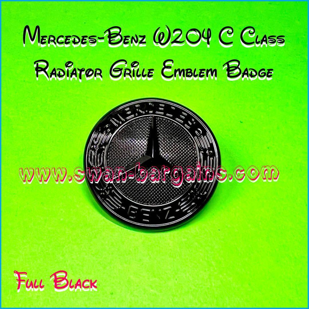 Mercedes Benz Front Radiator Grille Top Small Badge Replacement Black ...