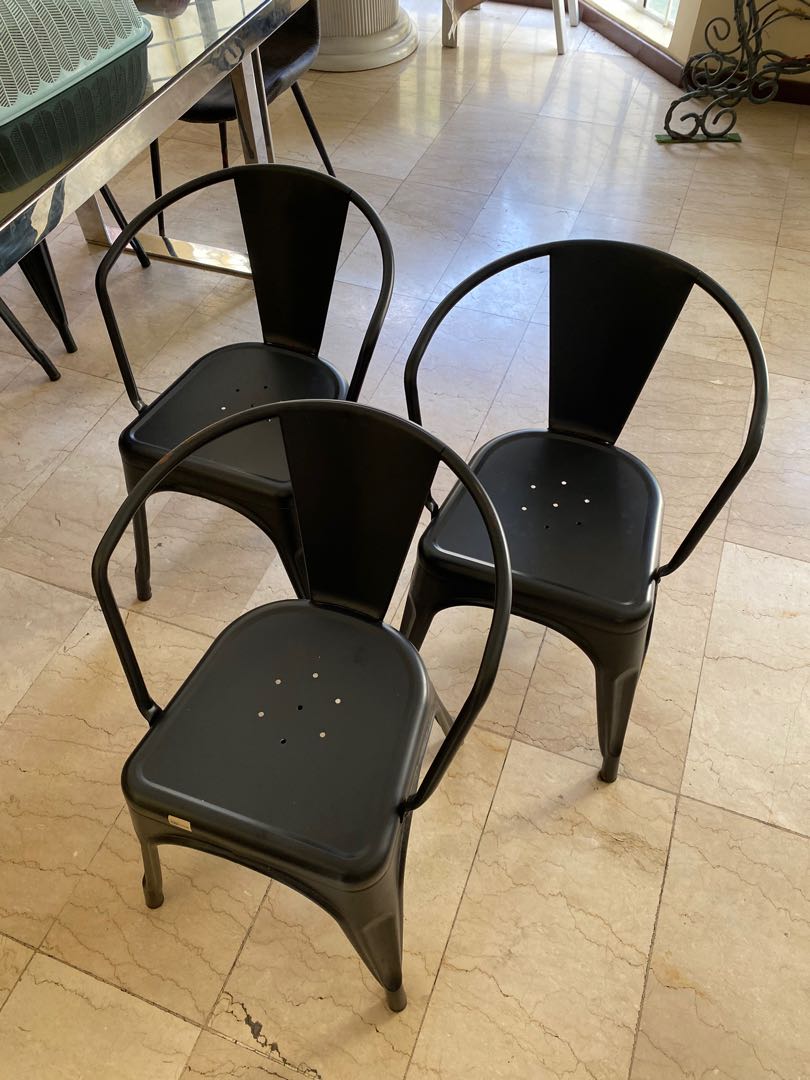Metal Chairs (SET OF 6), Furniture & Home Living, Furniture, Chairs on ...