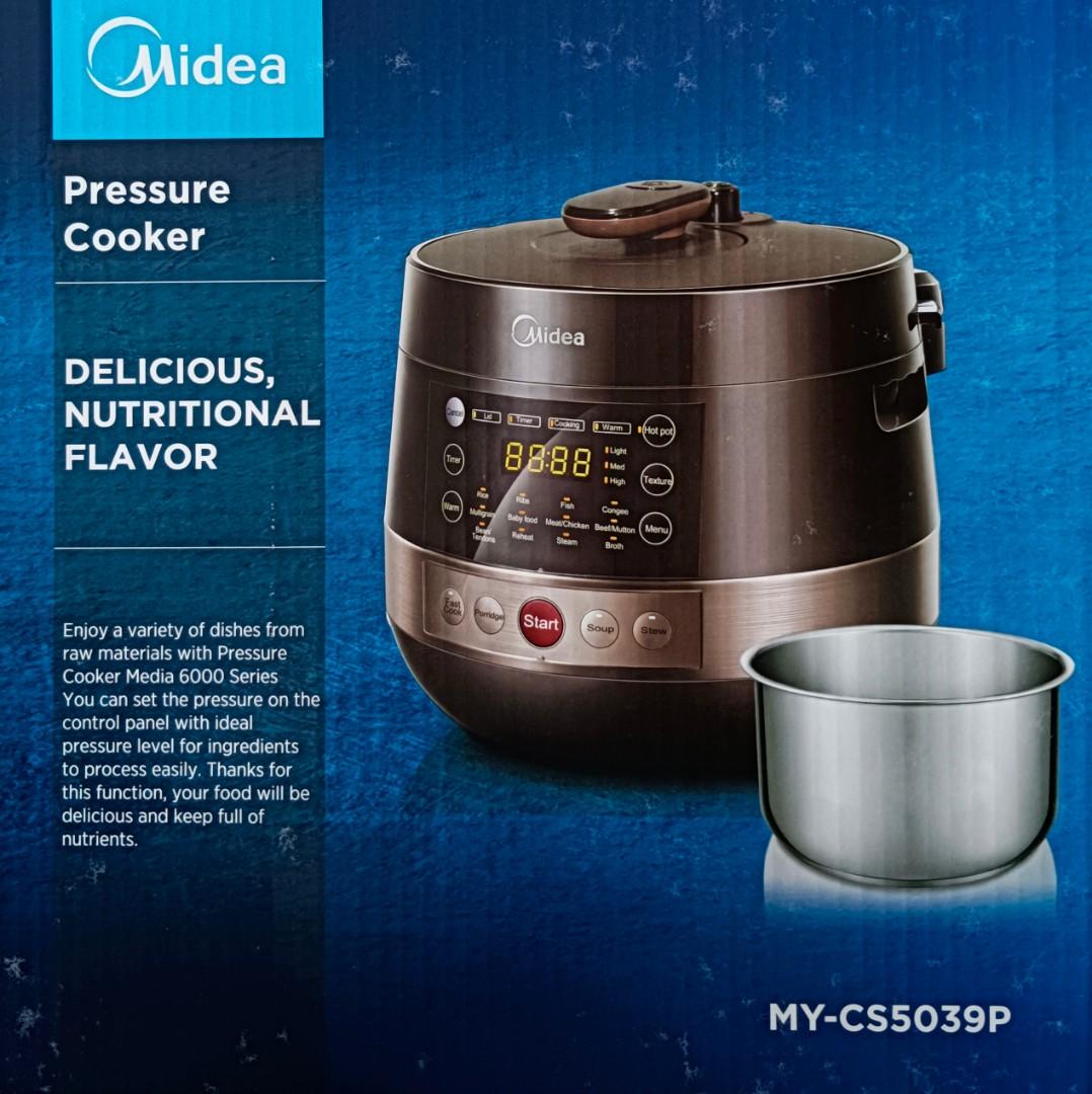 Midea 5L Pressure Cooker MY-CS5039P, TV & Home Appliances, Kitchen ...
