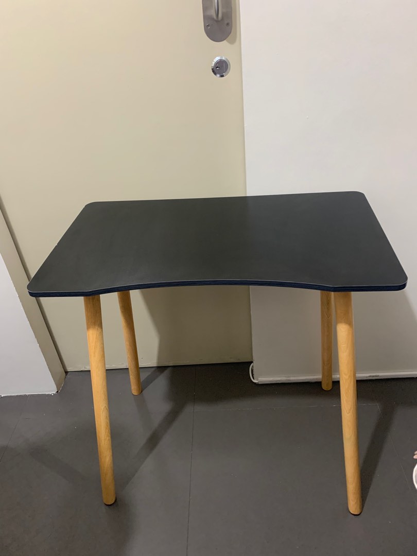 Minimalist Study Table (Black), Furniture & Home Living, Furniture ...