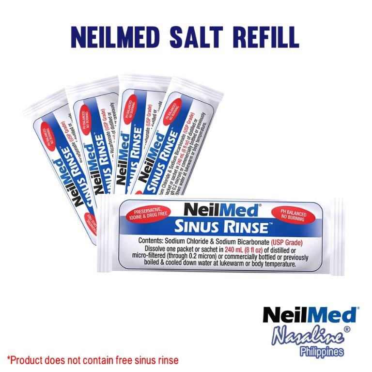 Neilmed Salt Saline Refill for Nasal Aspirator / Neti Pot / Nasal Sinus ...