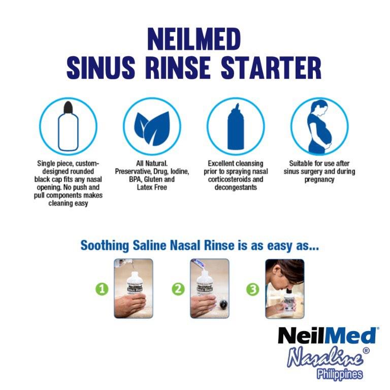 Neilmed Sinus Rinse Starter Kit (5 packets) / Nasal Irrigator Saline ...
