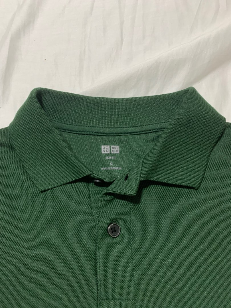 Rarely used uniqlo green slim fit polo, Men's Fashion, Tops & Sets ...