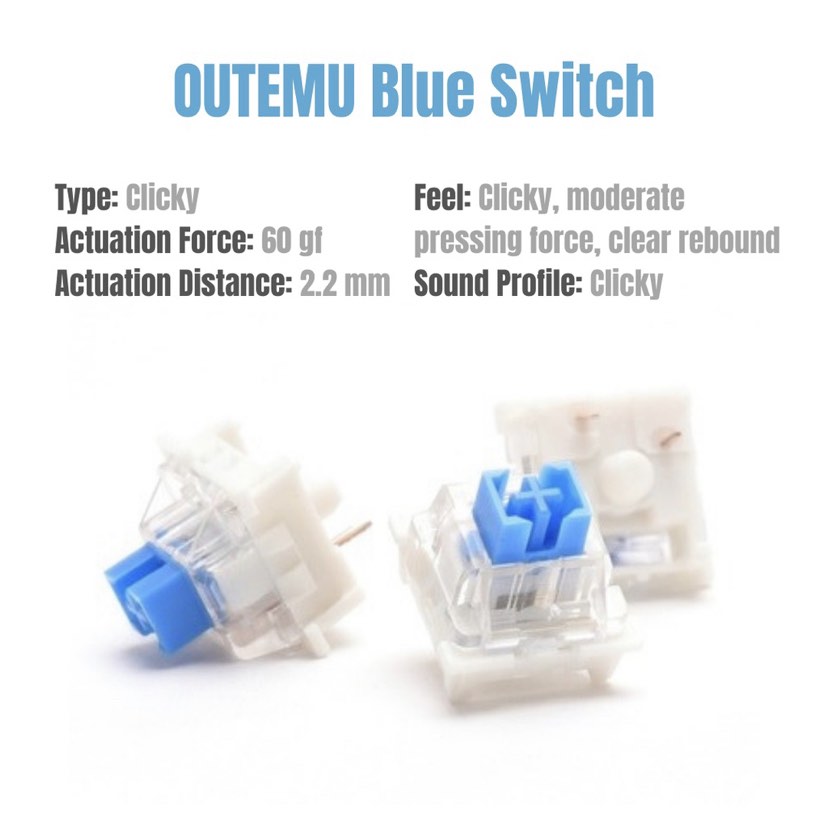 Outemu blues (60 switches), Computers & Tech, Parts & Accessories ...