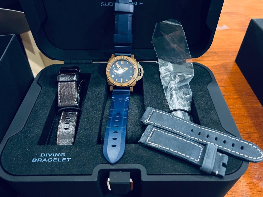 Panerai Bronzo 42mm Blu Abisso PAM 1074, Luxury, Watches on Carousell