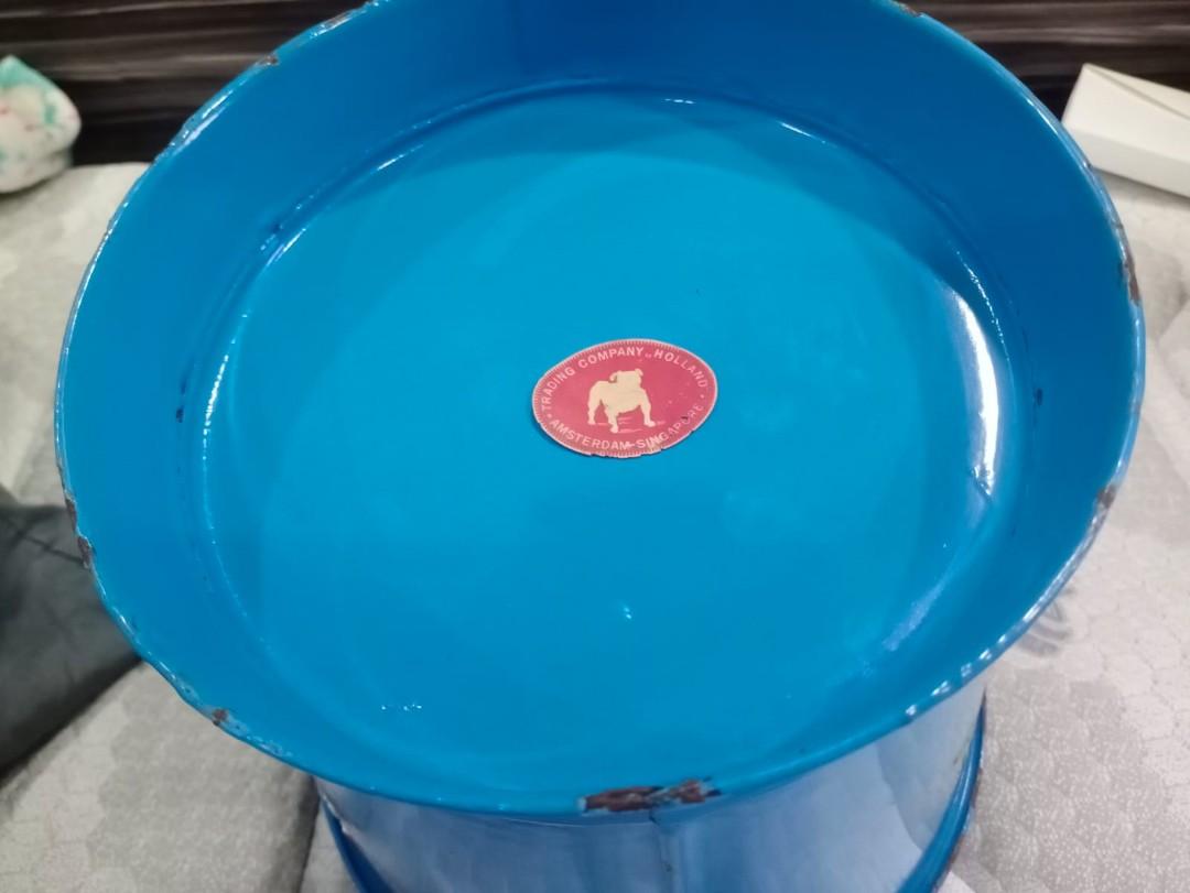 PERANAKAN NONYA FLOWER DESIGN CONTAINER BUCKET vintage collectible ...