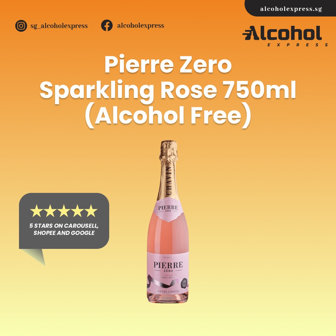 Pierre Zero Sparkling Rose 750ml (Alcohol Free), Food & Drinks ...