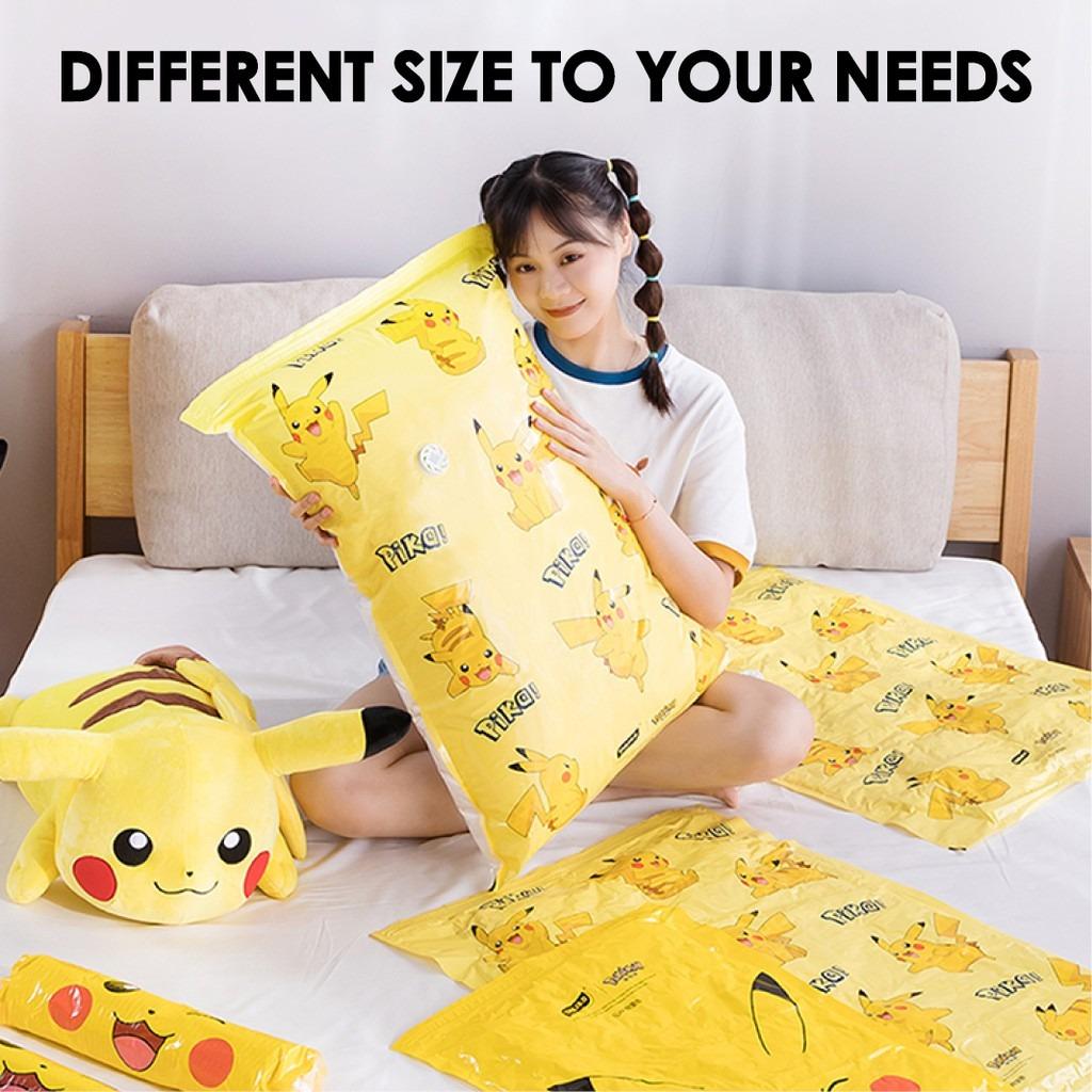 Pikachu Pokemon Compression Vacuum Air Tight Resealable Transparent ...