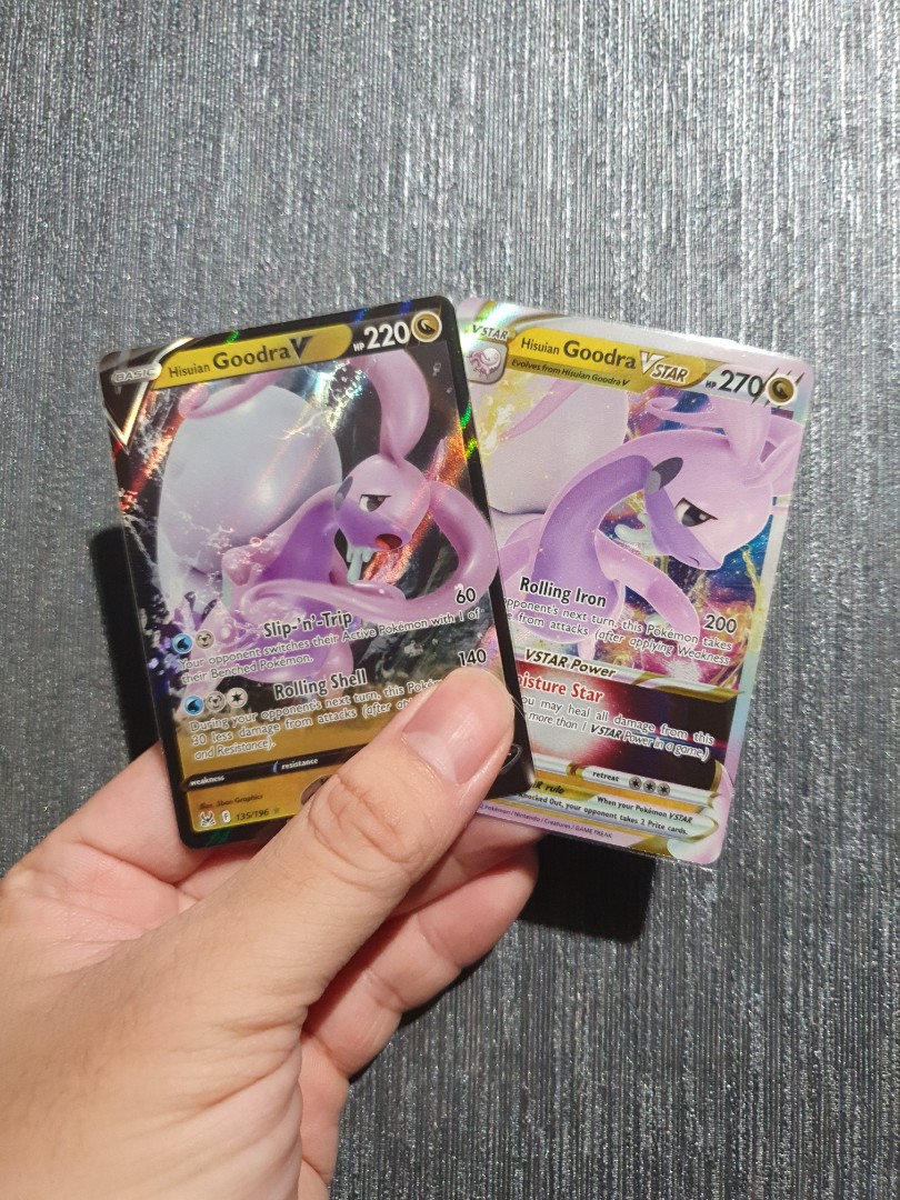 Pokemon TCG Lost Origin Hisuian Goodra V/VSTAR Ultra Rare Card Set of 2 ...