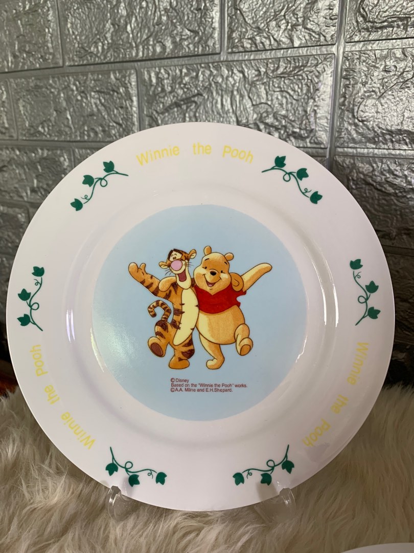 Pooh & Tigger plate 8 inches, Furniture & Home Living, Kitchenware ...