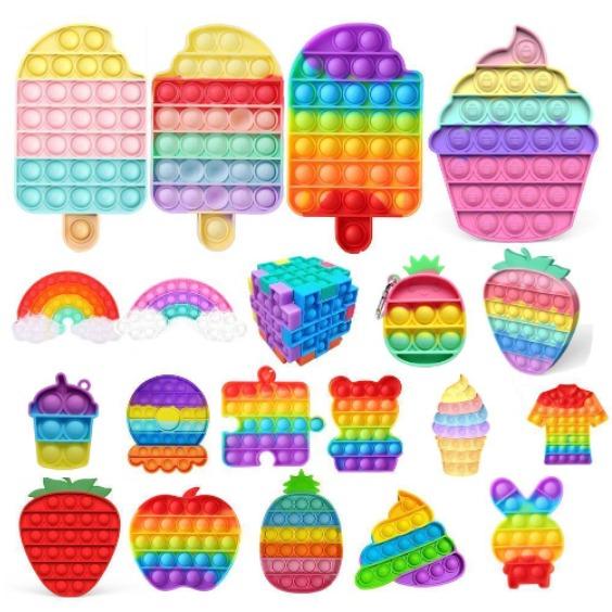 Pop it Fidget Baby Toy Kids Toys Push pop push bubble stress relief ...