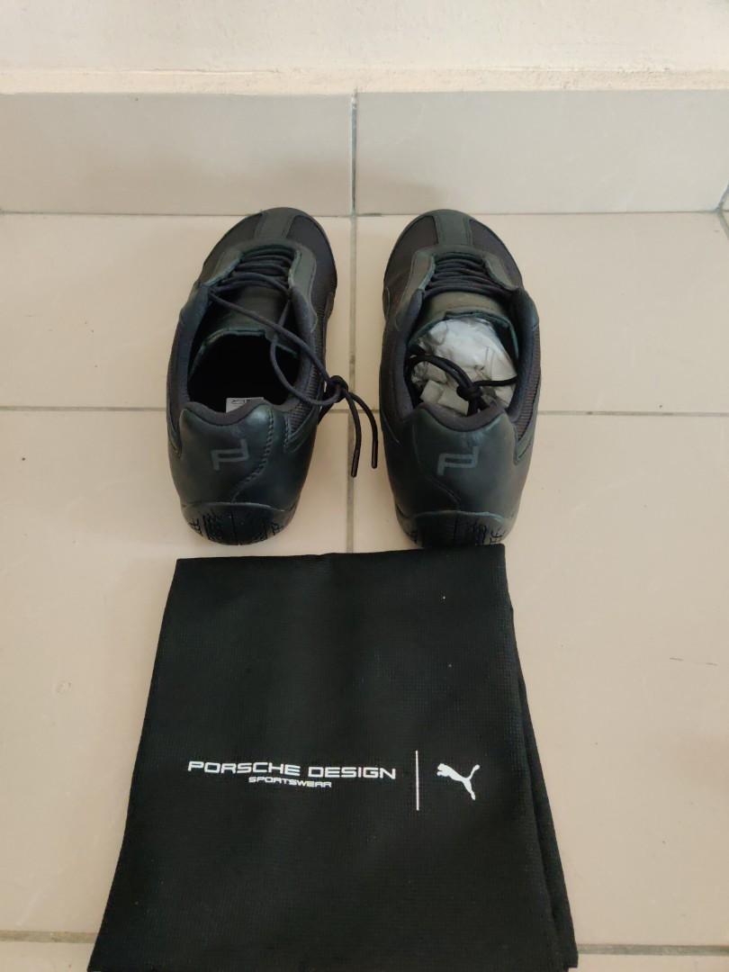 Porsche Design Speed Cat M Black Leather Shoes, Men's Fashion, Footwear ...