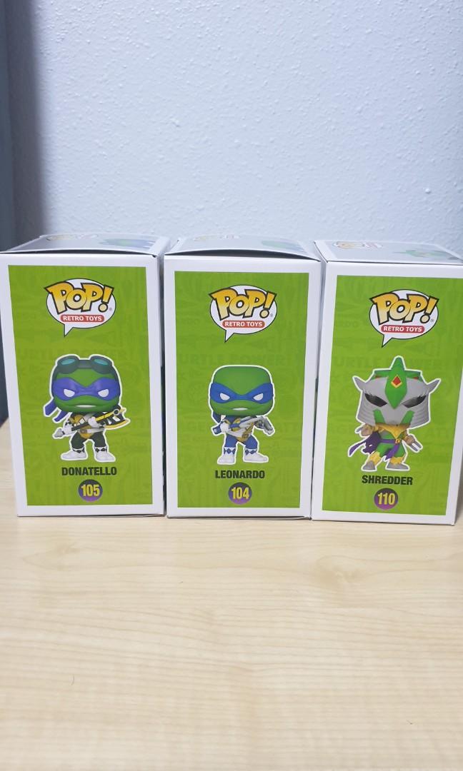 Power Ranger x TMNT Funko Pop Set (Leonardo | Donatello | Shredder ...