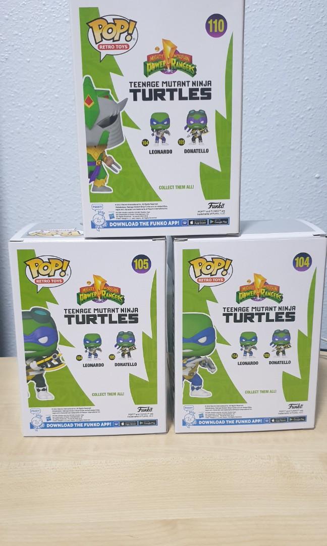 Power Ranger x TMNT Funko Pop Set (Leonardo | Donatello | Shredder ...