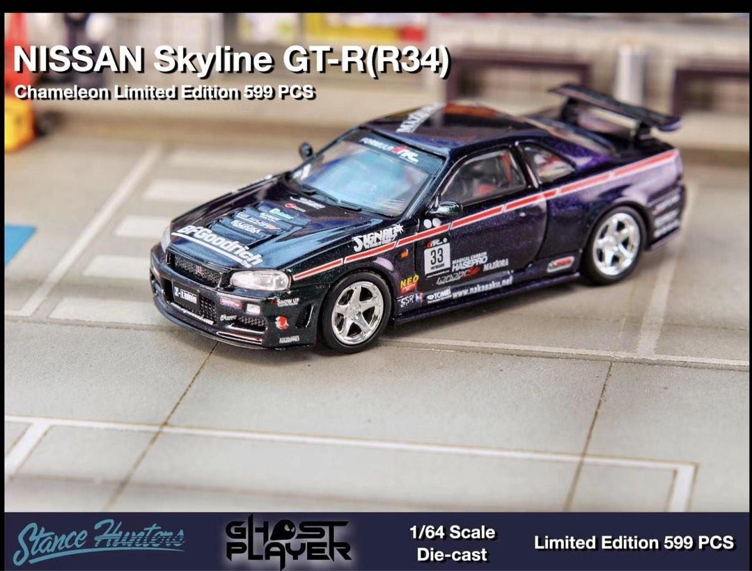 [預訂貨品pre order] Ghost Player X Stance Hunters 1/64 Skyline GT-R R34 ...