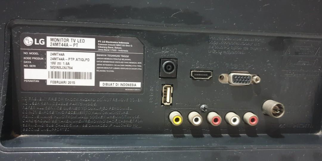 preloved Monitor TV LED bekas LG 24"inch 24MT44A-PT (kondisi bgs ...