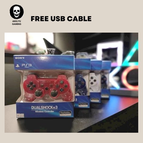PS3 Dualshock 3 DS3 with USB Cable Wireless Joystick PS3, Video Gaming ...