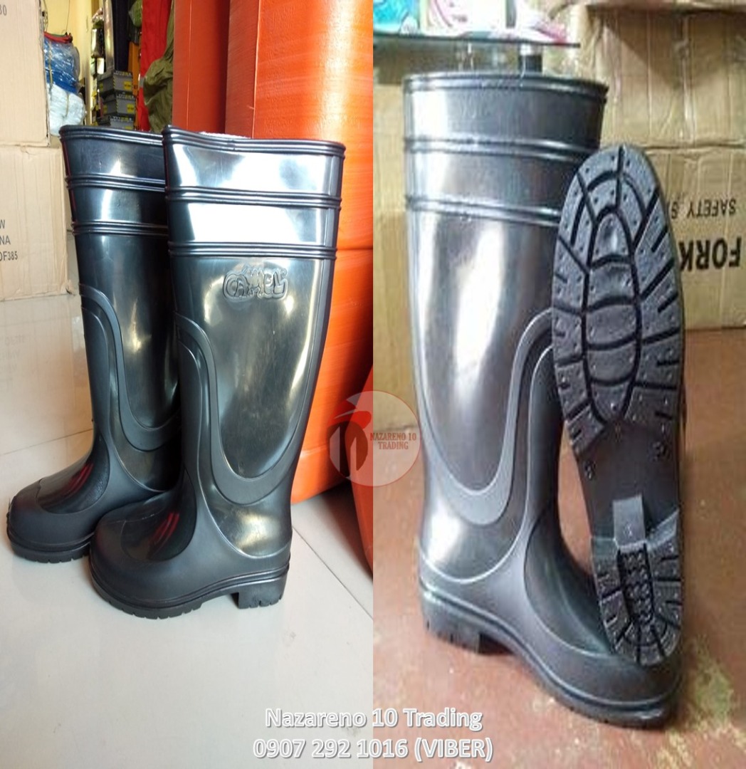 Rainboots camel black ordinary 59, Men's Fashion, Footwear, Boots on Carousell